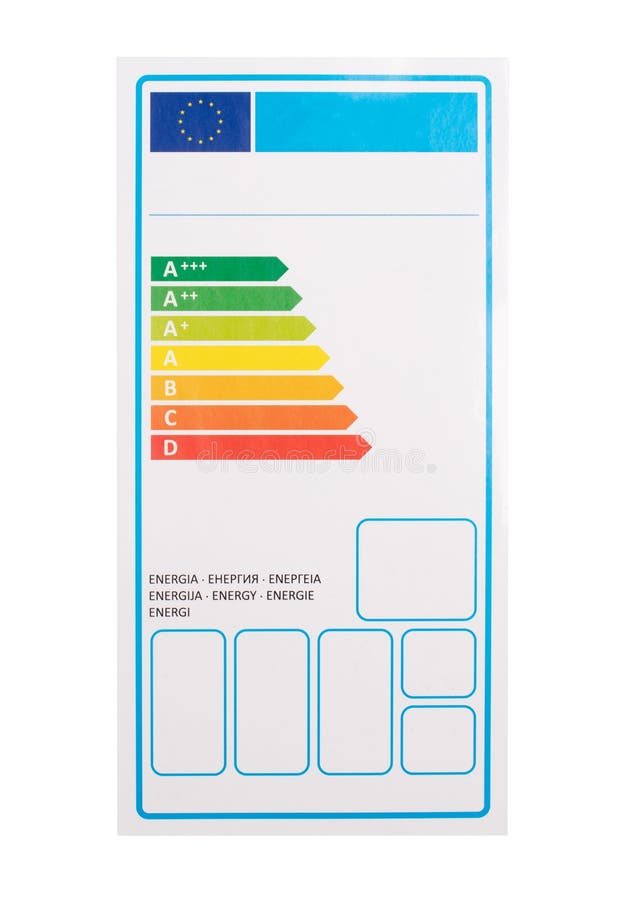 Energy label sticker stock photo. Image of concept, white - 165730672