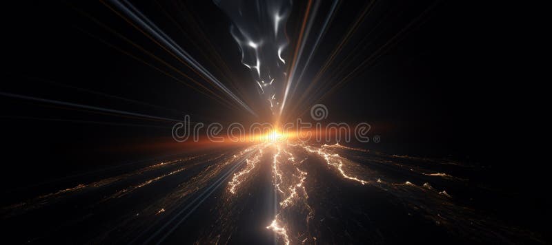 Energy Light Beam Explosion Background, Bright Stock Illustration ...
