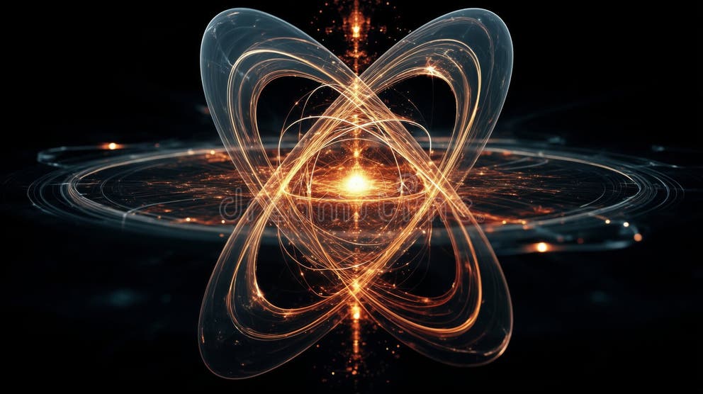 Energy Light Space Atom Particles and Cosmic Design Stock Photo - Image ...