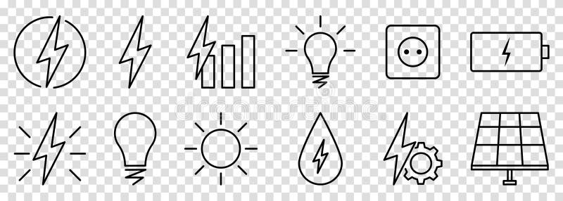 Solar Energy Icons Transparent Background Stock Illustrations – 222 ...