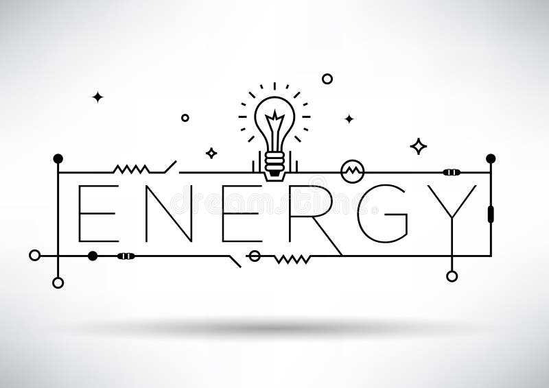 Energy Linear Vector Design Stock Vector - Illustration of electricity ...