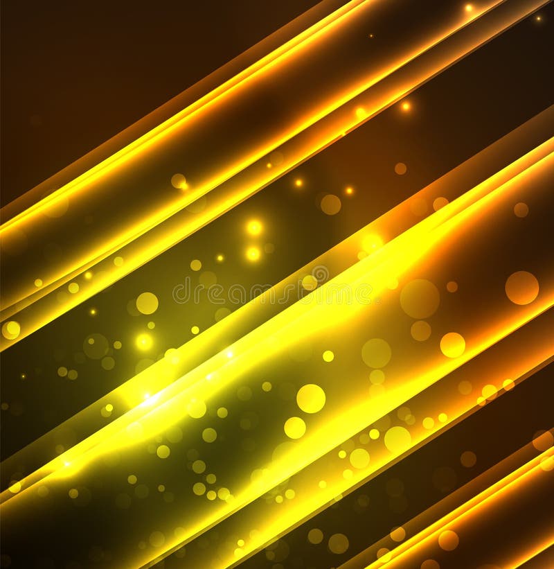 Energy Lines, Glowing Waves in the Dark, Vector Abstract Background ...