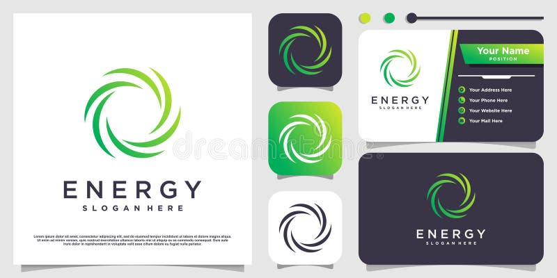 Energy Logo Design with Creative Element Premium Vector Stock Vector ...