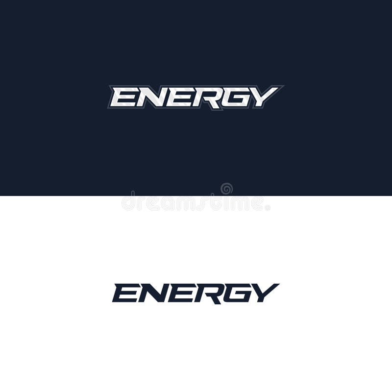 Energy Logo Font Design. Energy Logotype. Vector Emblem. Stock Vector ...