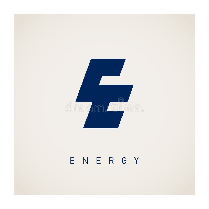 Energy - Logo with Stylised Letter E in the Shape of Lightning ...