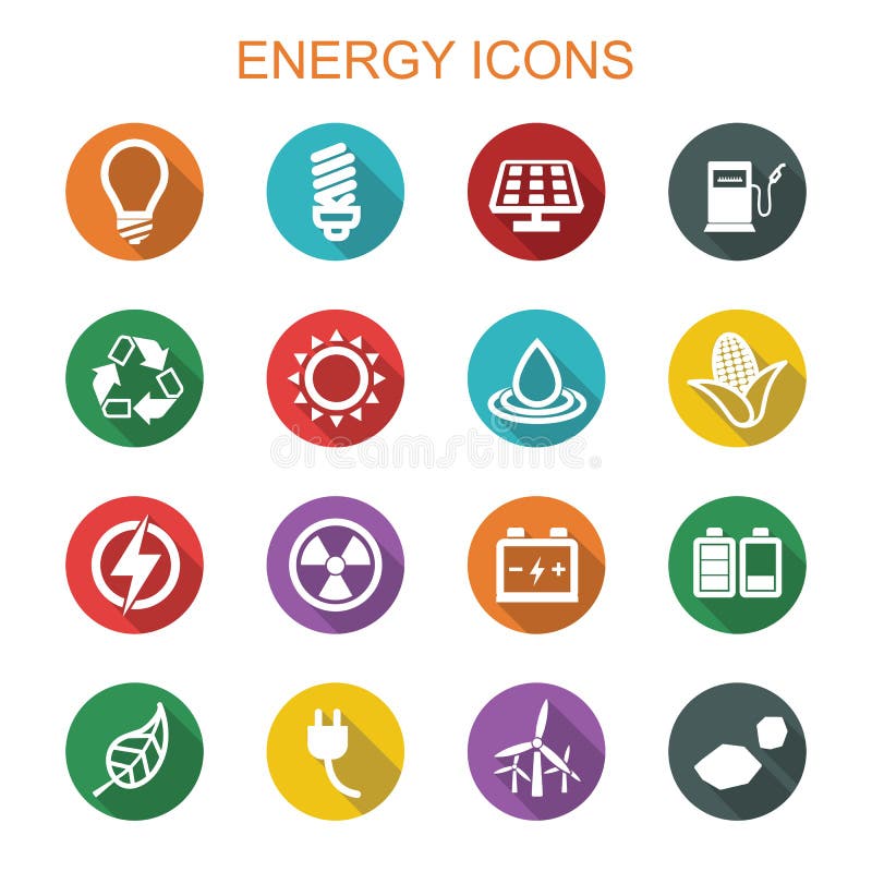 Energy icons stock vector. Illustration of fluorescence - 41399868