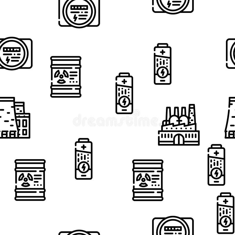 Energy Manufacturing Vector Seamless Pattern Stock Vector ...
