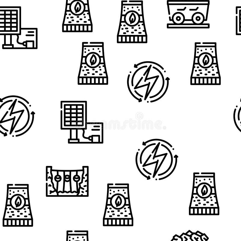 Energy Manufacturing Vector Seamless Pattern Stock Vector ...