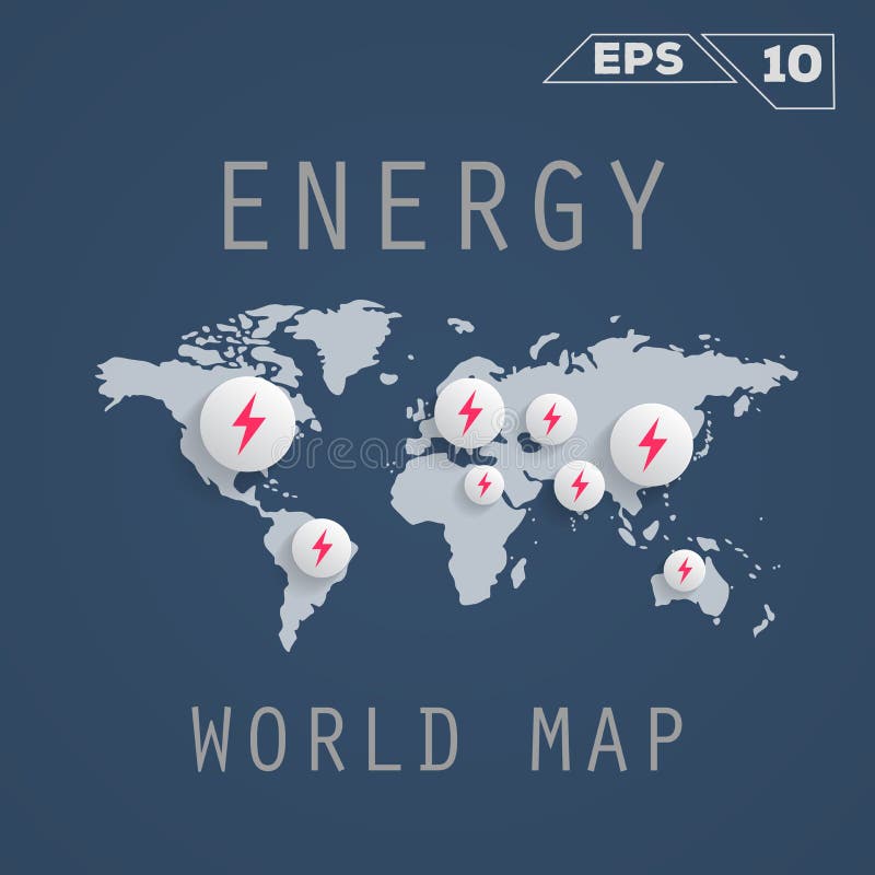 Energy Map. Vector Template for Presentation Stock Vector ...