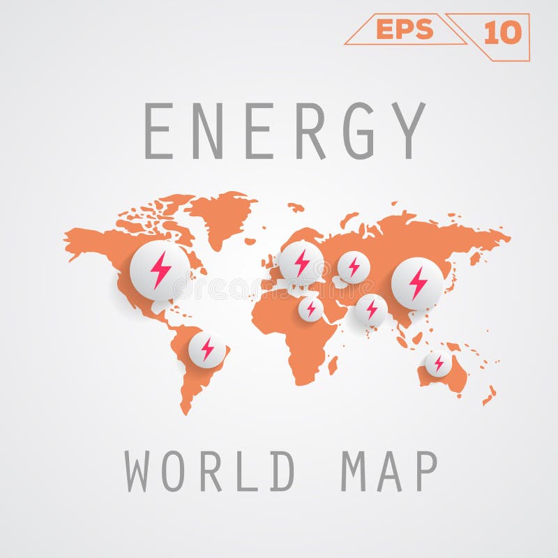 Energy map stock vector. Illustration of graphic, business - 90152007
