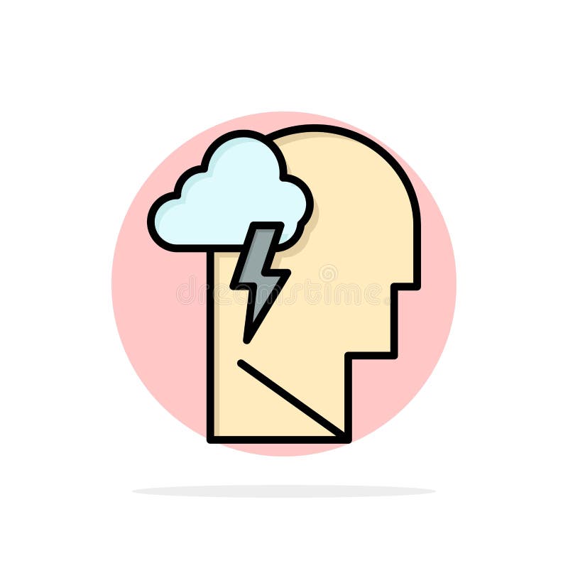 Energy, Mental, Mind, Power Abstract Circle Background Flat Color Icon ...