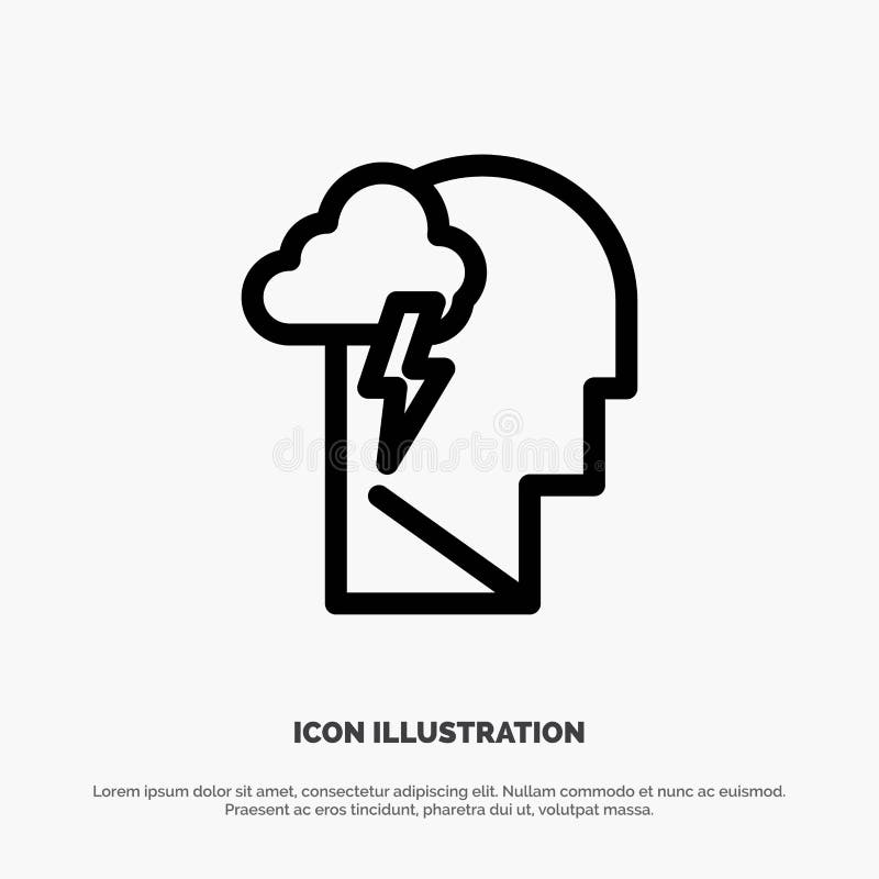 Energy, Mental, Mind, Power Line Icon Vector Stock Vector ...