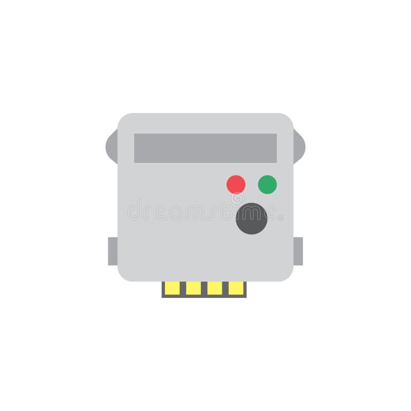 Energy Meter Flat Icon Vector Design Illustration Stock Vector ...