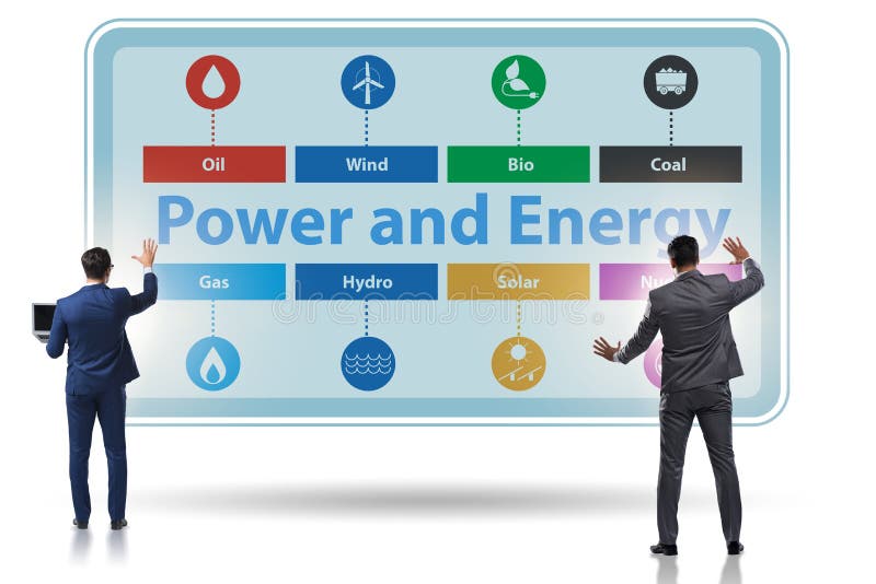 Energy Mix Concept with Businessman Stock Image - Image of fuel ...