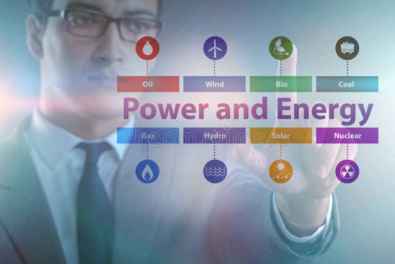 Energy Mix Concept with Businessman Stock Image - Image of ecological ...
