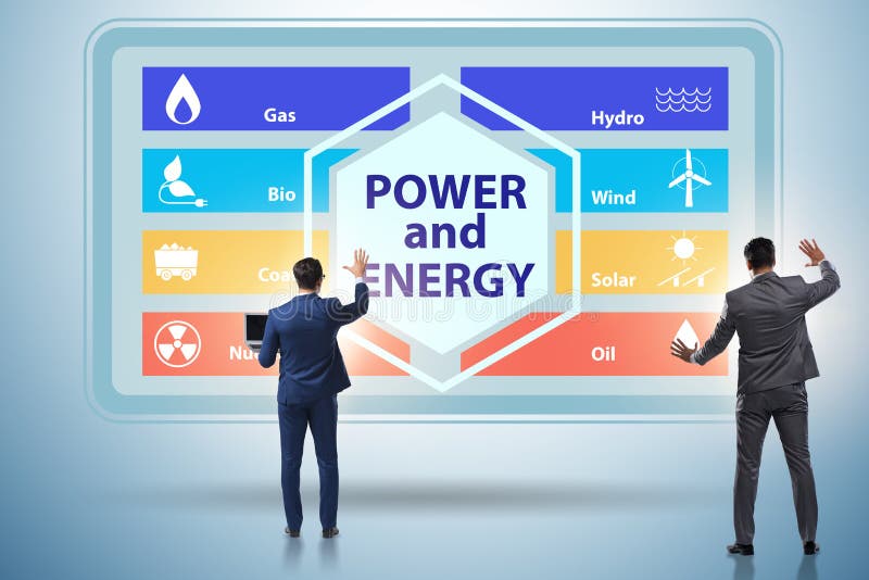 Energy Mix Concept with Businessman Stock Photo - Image of business ...