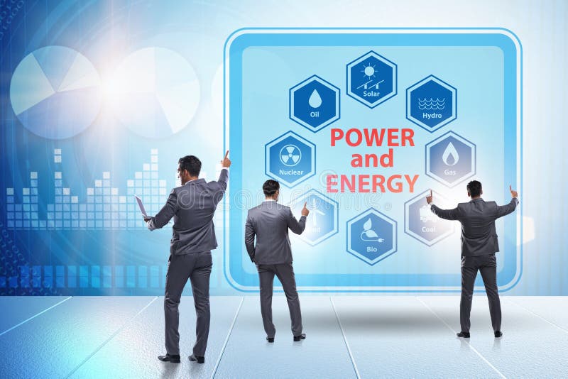 Energy Mix Concept with Businessman Stock Photo - Image of energy ...
