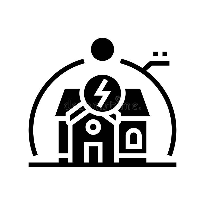 Energy Modeling Audit Glyph Icon Vector Illustration Stock Illustration ...