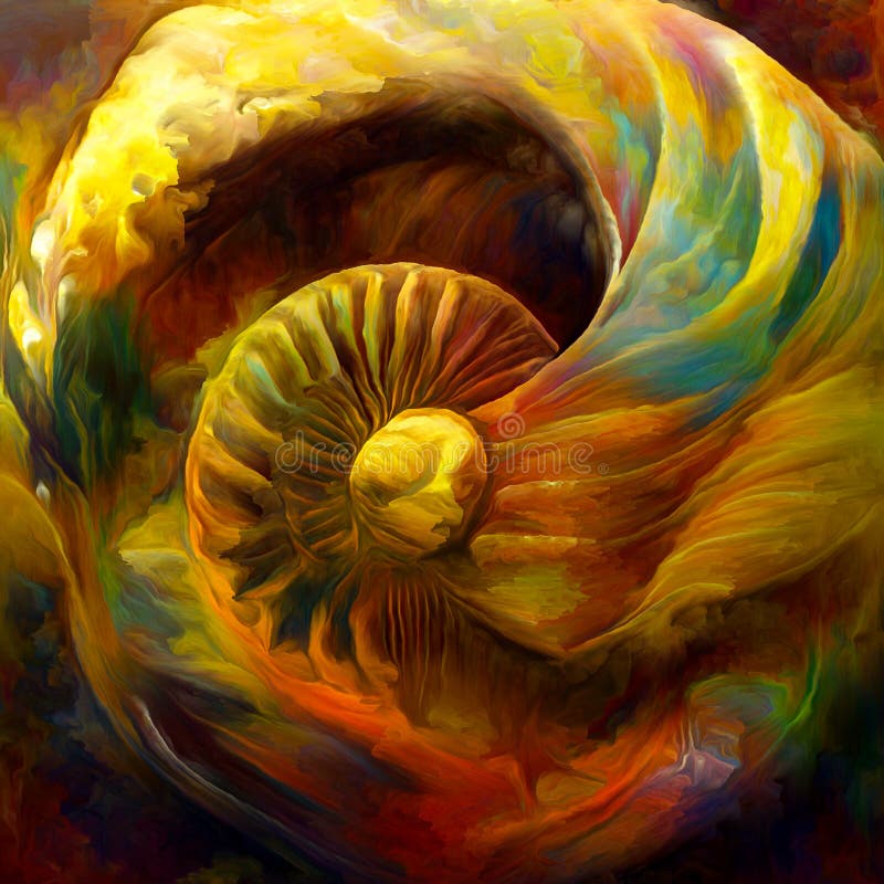 Energy of Nautilus stock illustration. Illustration of decoration ...