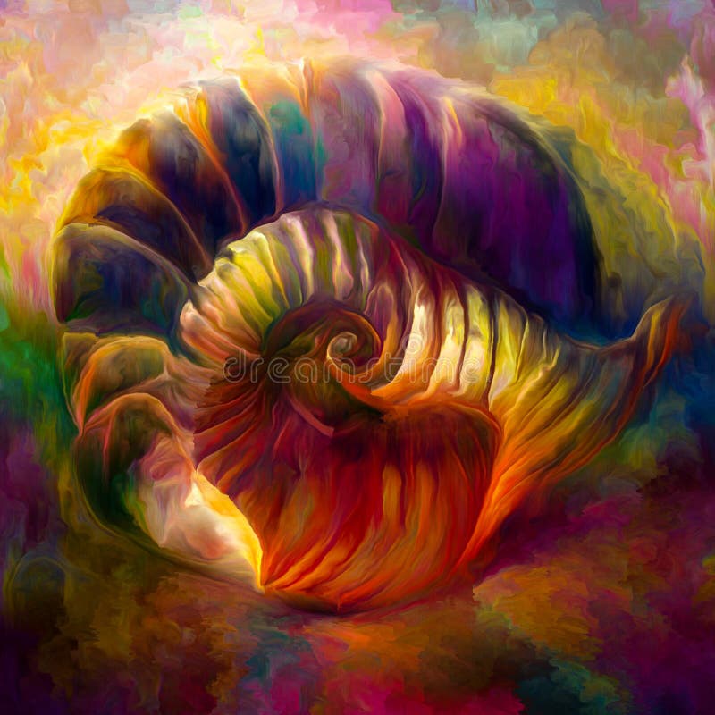 Energy of Nautilus stock illustration. Illustration of dream - 270450298