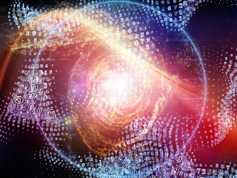 Energy of Numbers stock illustration. Illustration of bright - 129385073