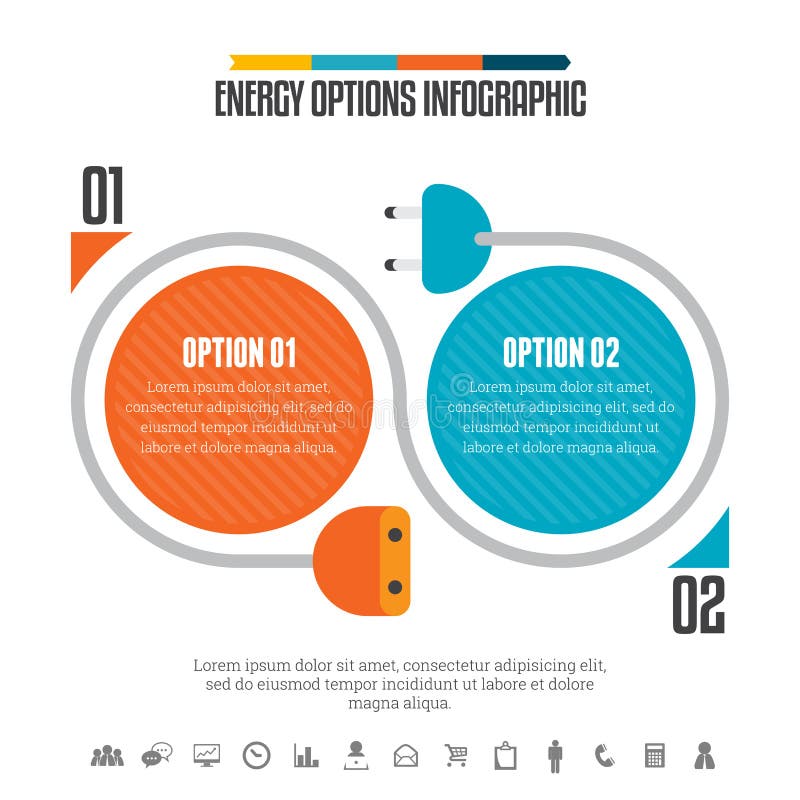 Energy Options Infographic stock vector. Illustration of power - 58078485