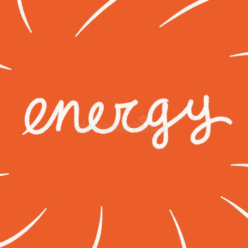 "energy" on Orange Background Stock Illustration - Illustration of ...