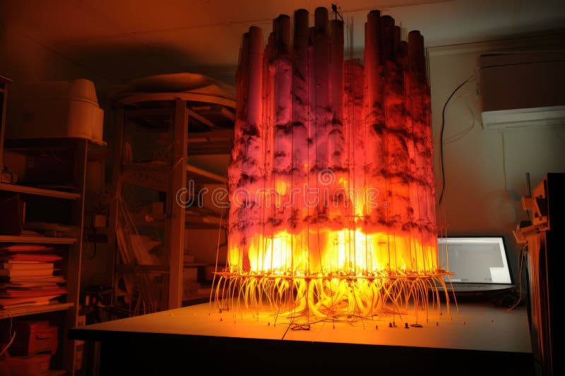 Energy Output Readings from a Nuclear Battery Test Stock Photo - Image ...