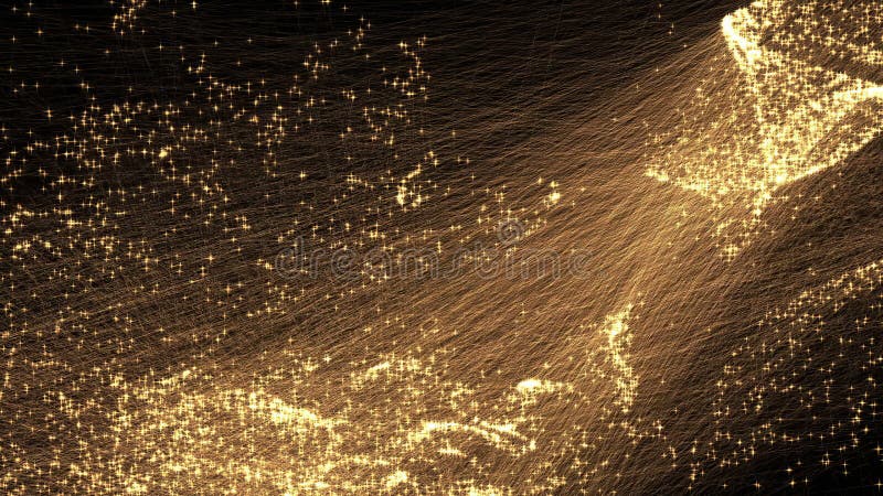 Particles Explosion Mixing Over Black Background Stock Illustration ...