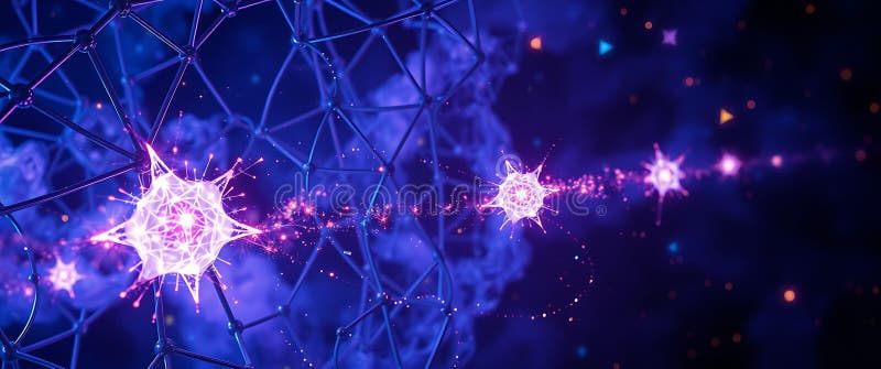 Energy Particles Interacting in a Cosmic Web of Connections Stock ...