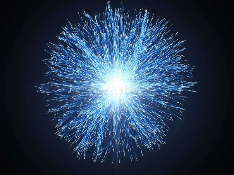 Energy Particles and Light Beam Stock Illustration - Illustration of ...