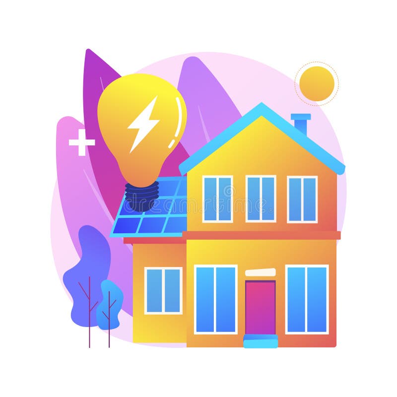 Energy-plus House Abstract Concept Vector Illustration. Stock Vector ...