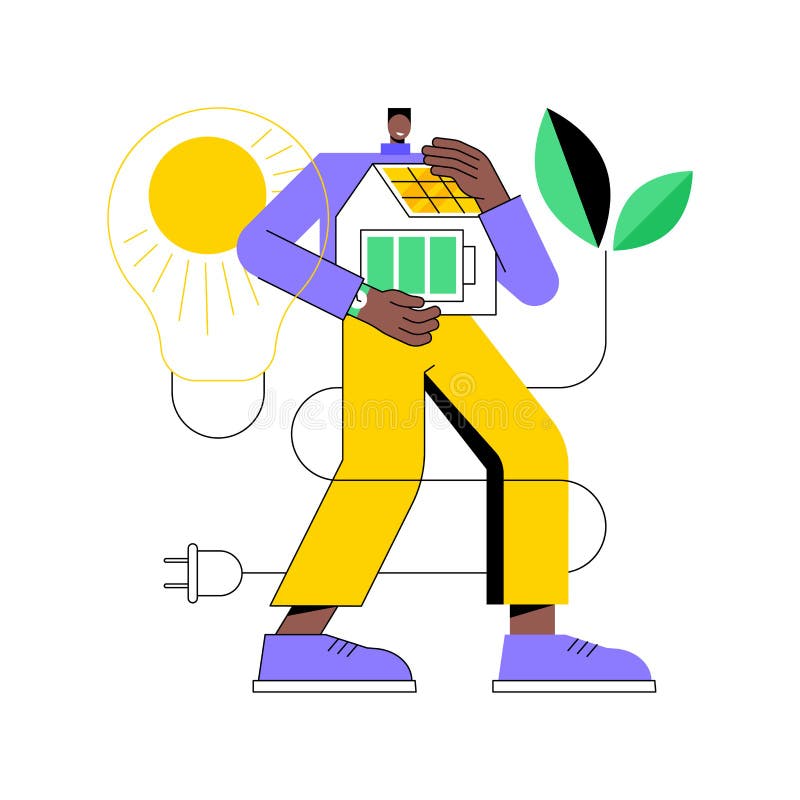Energy-plus House Abstract Concept Vector Illustration. Stock Vector ...