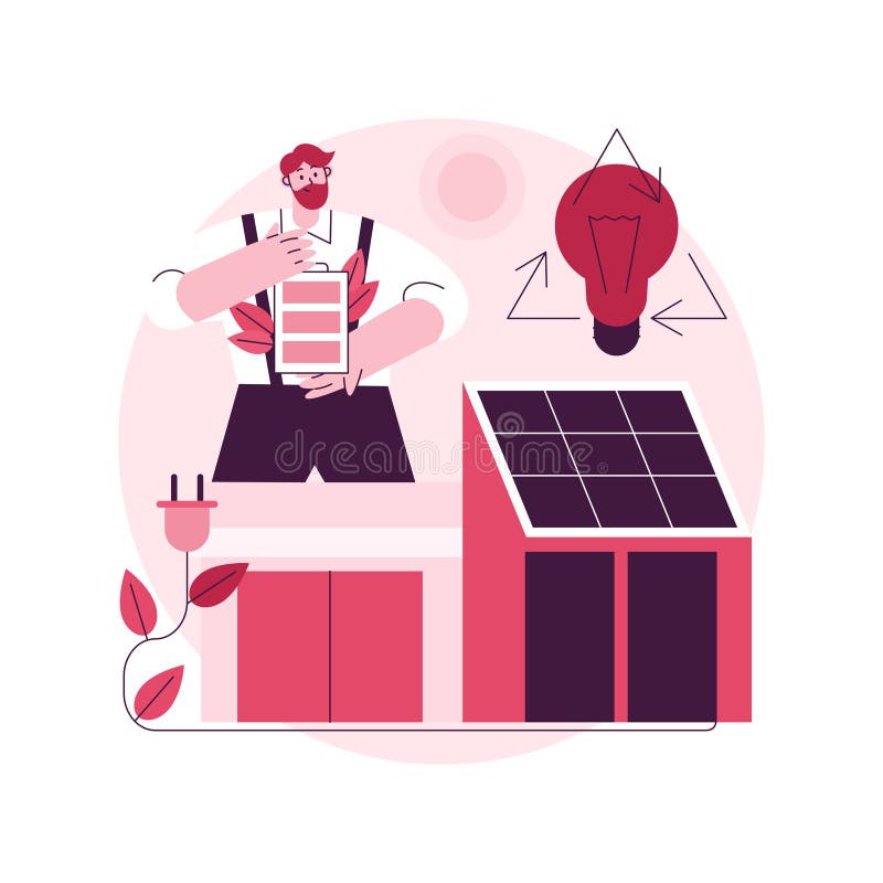 Energy-plus House Abstract Concept Vector Illustration. Stock Vector ...