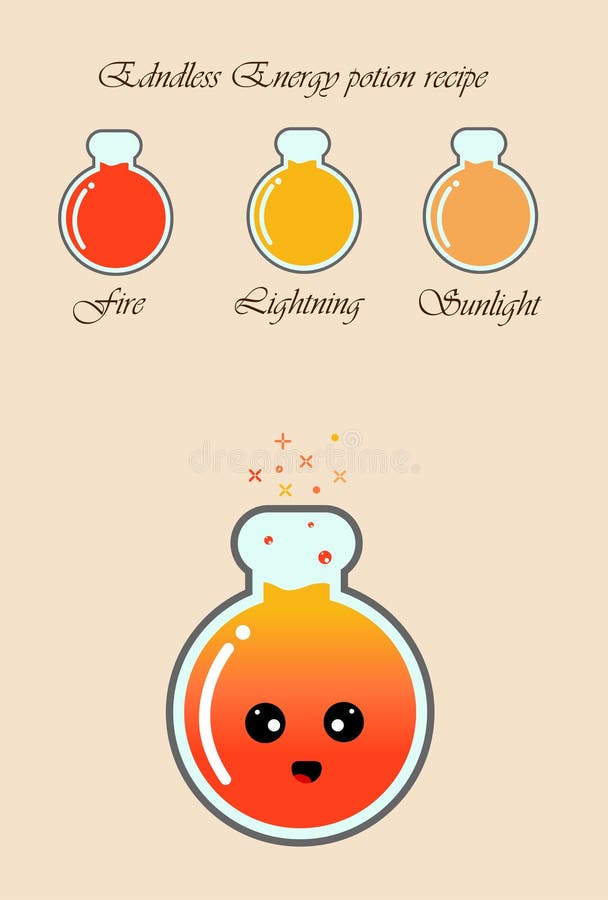 Energy Potion Witchcraft Book Page Stock Vector - Illustration of ...