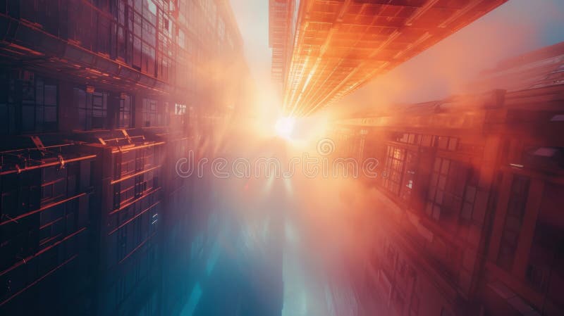 Energy Power Concept with Glowing Electricity, Dynamic Light Effects ...