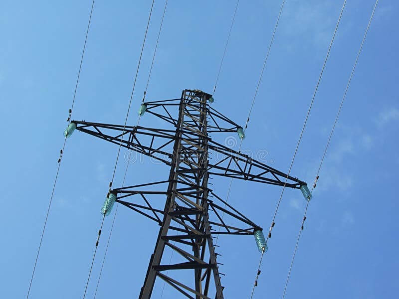 Energy power line stock image. Image of blue, electricity - 5965795