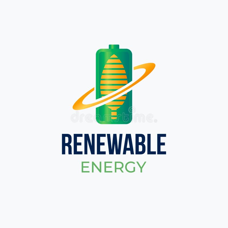 Gradient Renewable Energy Logo. Eco Energy Power Saving Logo. Green ...