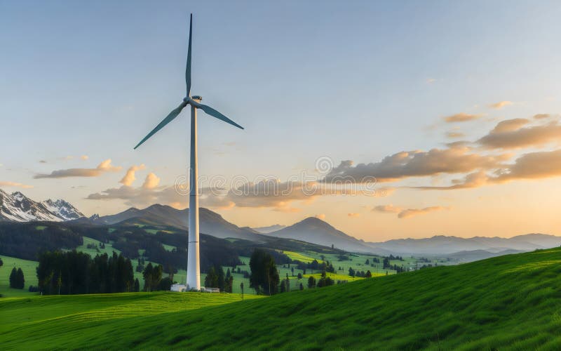 Energy Production with Wind Turbines. Power Generation for Sustainable ...