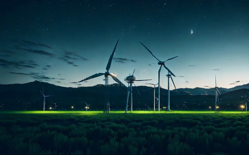 Energy Production with Wind Turbines. Power Generation for Sustainable ...