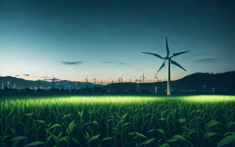 Energy Production with Wind Turbines. Power Generation for Sustainable ...