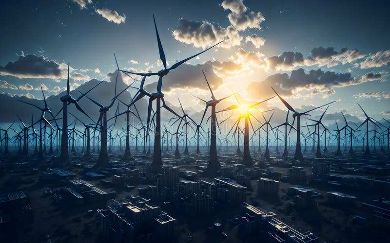 Energy Production with Wind Turbines. Power Generation for Sustainable ...