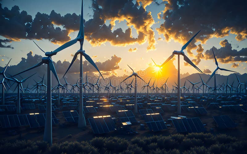 Energy Production with Wind Turbines. Power Generation for Sustainable ...