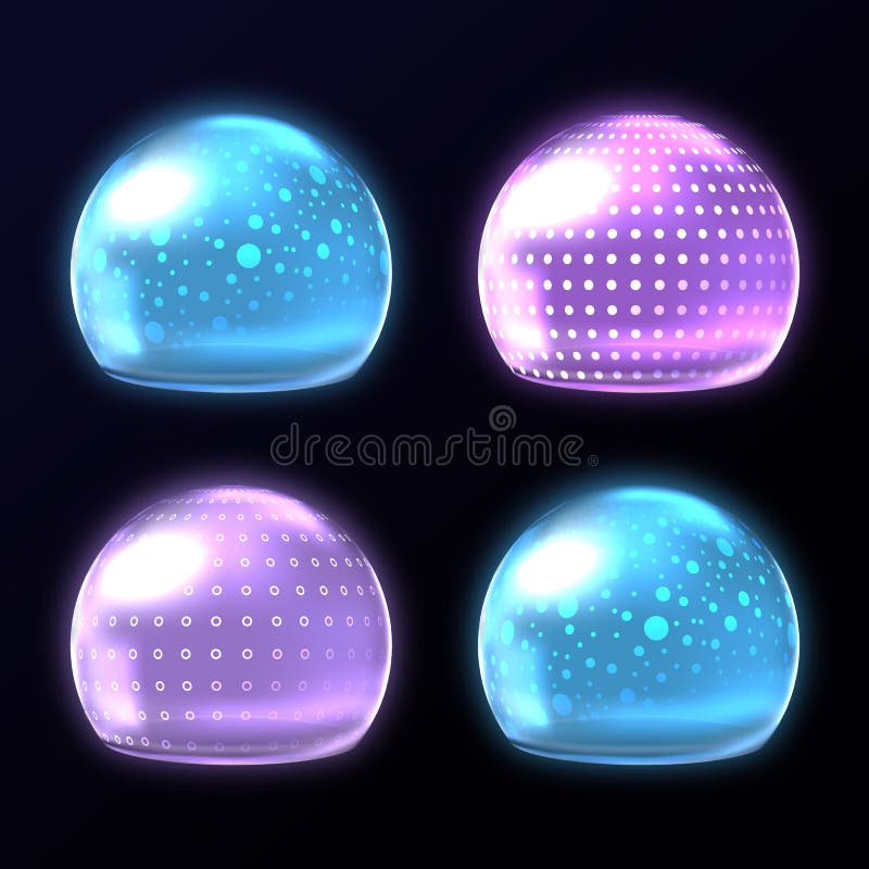 Energy protection spheres stock illustration. Illustration of isolated ...