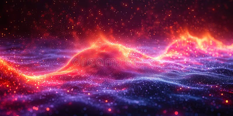 Energy Pulse that Spreads in Waves Throughout the Backgr Stock Photo ...