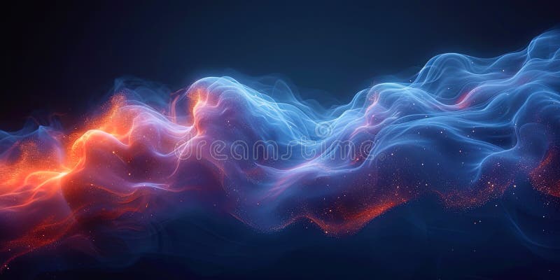 Energy Pulse that Spreads in Waves Throughout the Backgrou Stock Photo ...