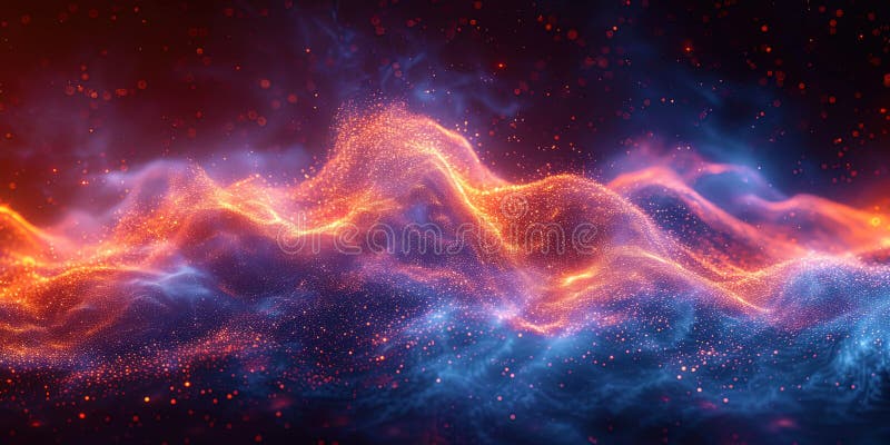 Energy Pulse that Spreads in Waves Throughout the Backgroun Stock Image ...