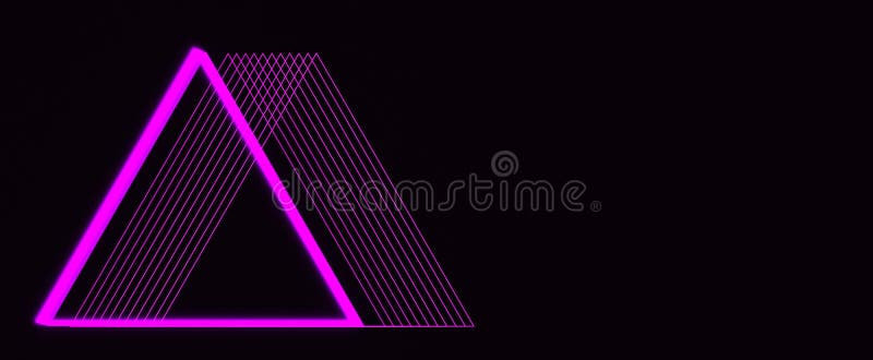 Energy Purple Triangle with Digital Reflection Background Stock ...
