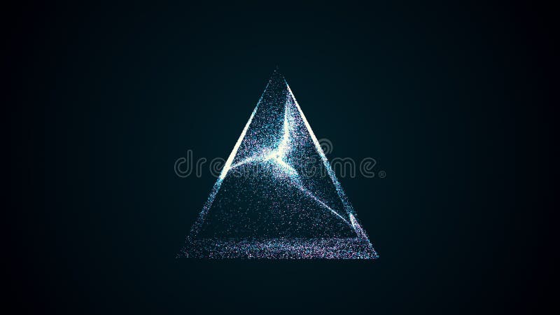 Energy Pyramid, Explosion with Particles Inside Versatile Figure Stock ...