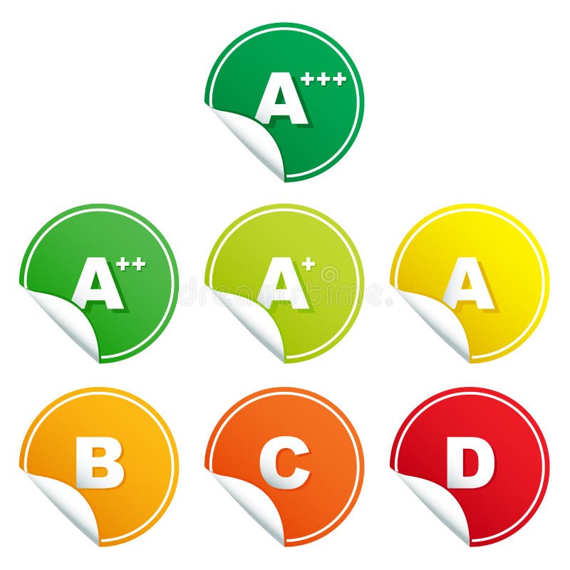 Energy Rating Class Stickers Stock Illustrations – 7 Energy Rating ...